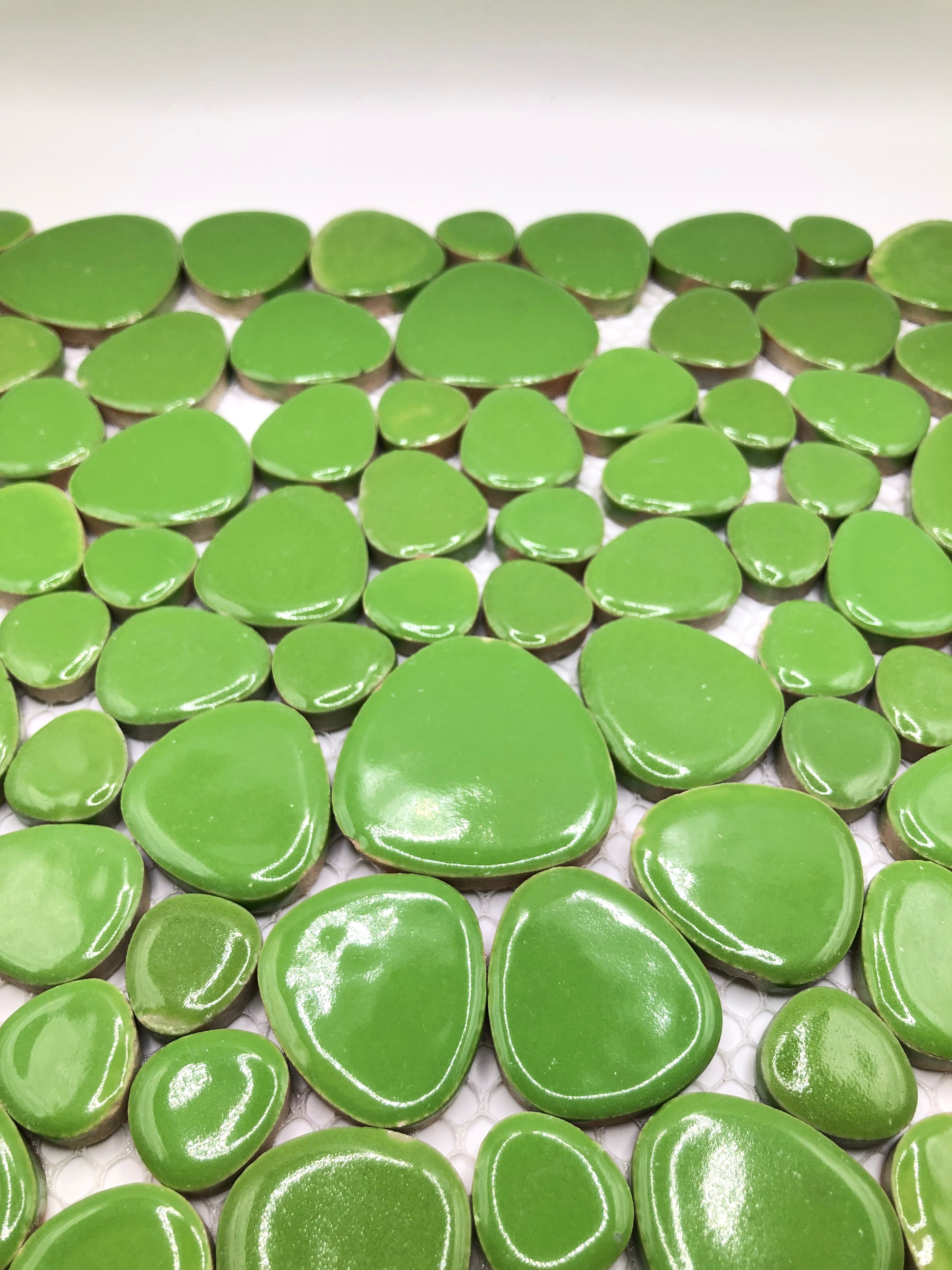 Pebble Light Green Ceramic | Perth Mosaic