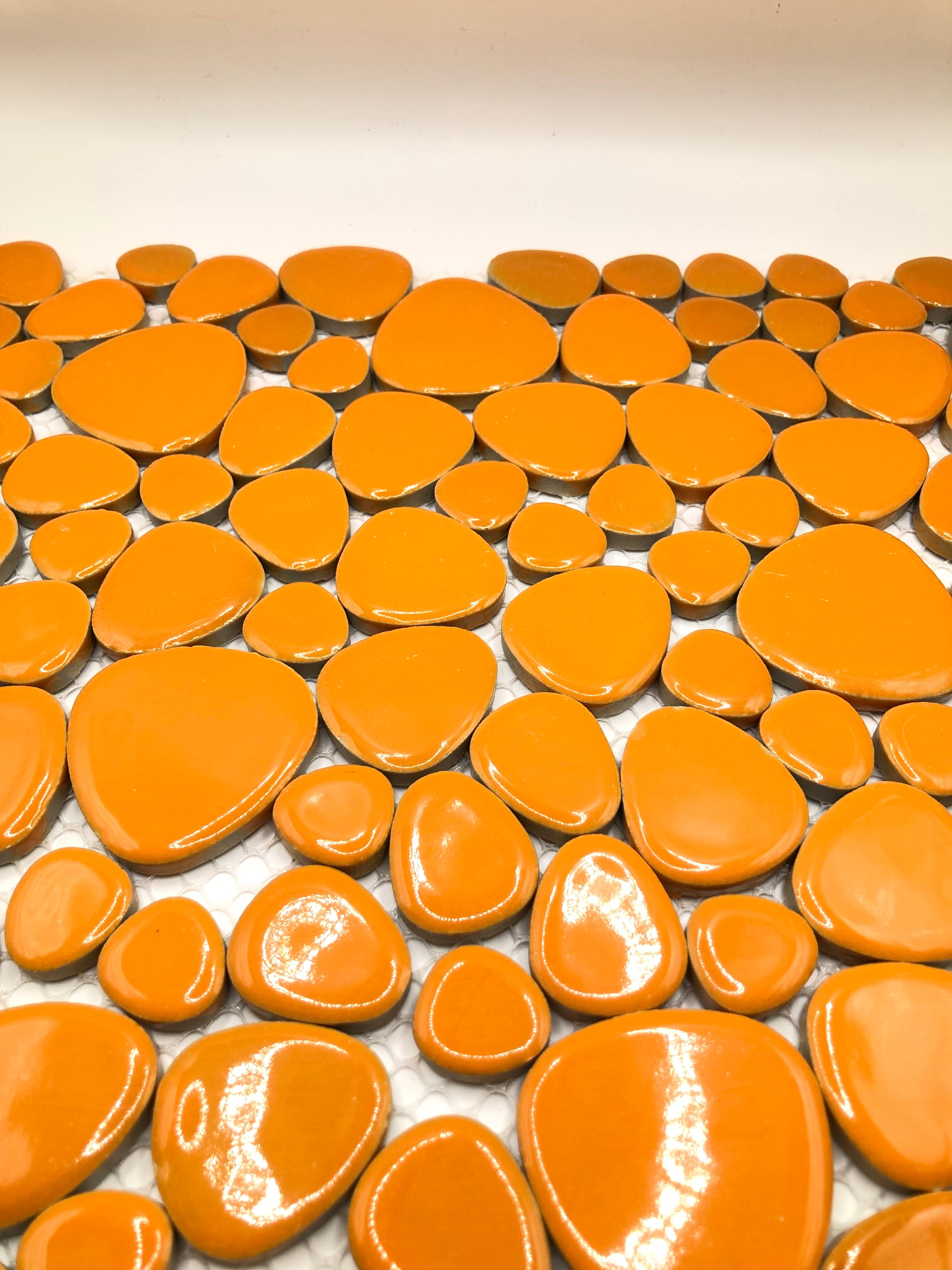 Pebble Orange Ceramic | Perth Mosaic