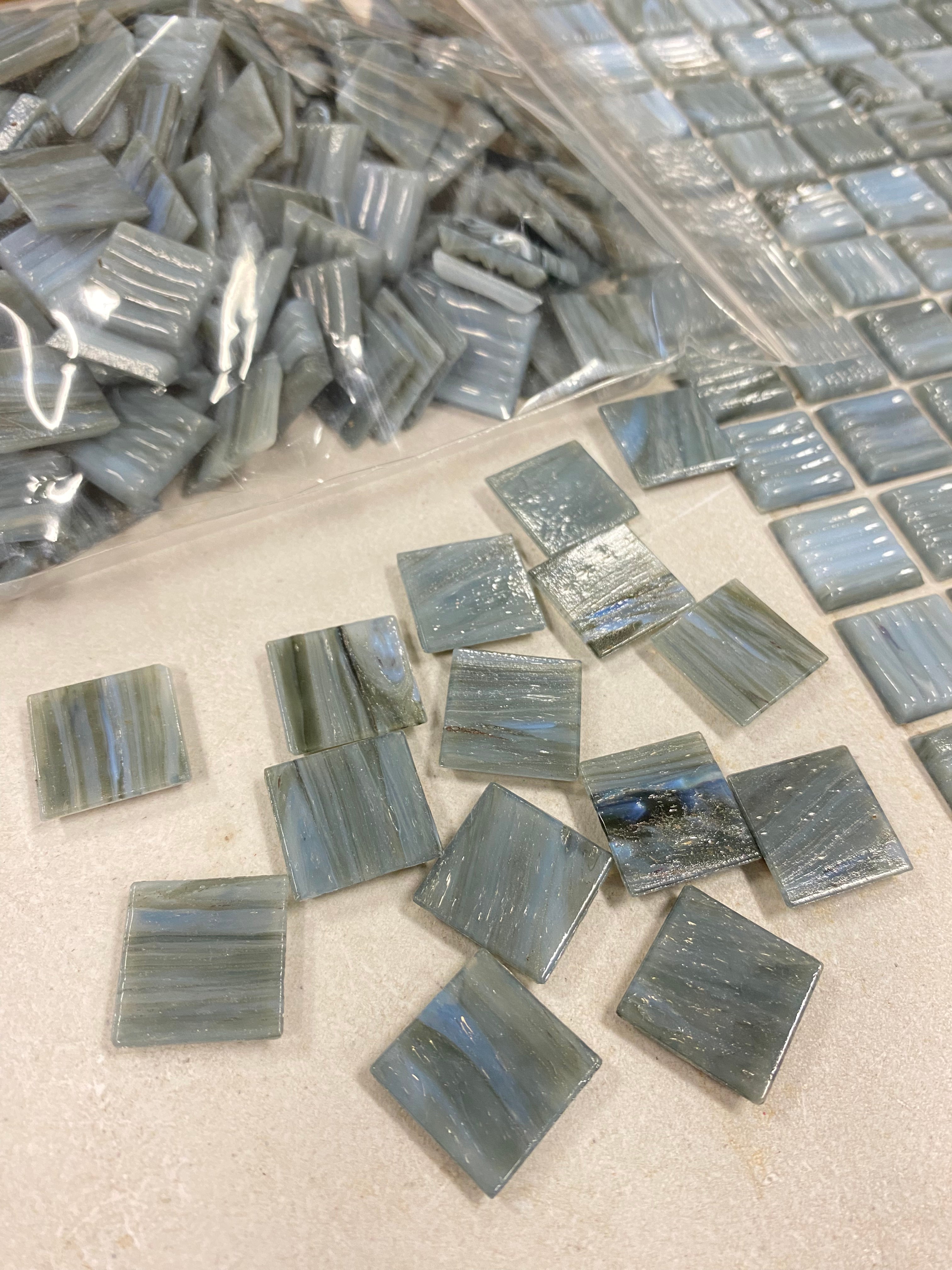 Special - 650g Grey glass tiles | Perth Mosaic