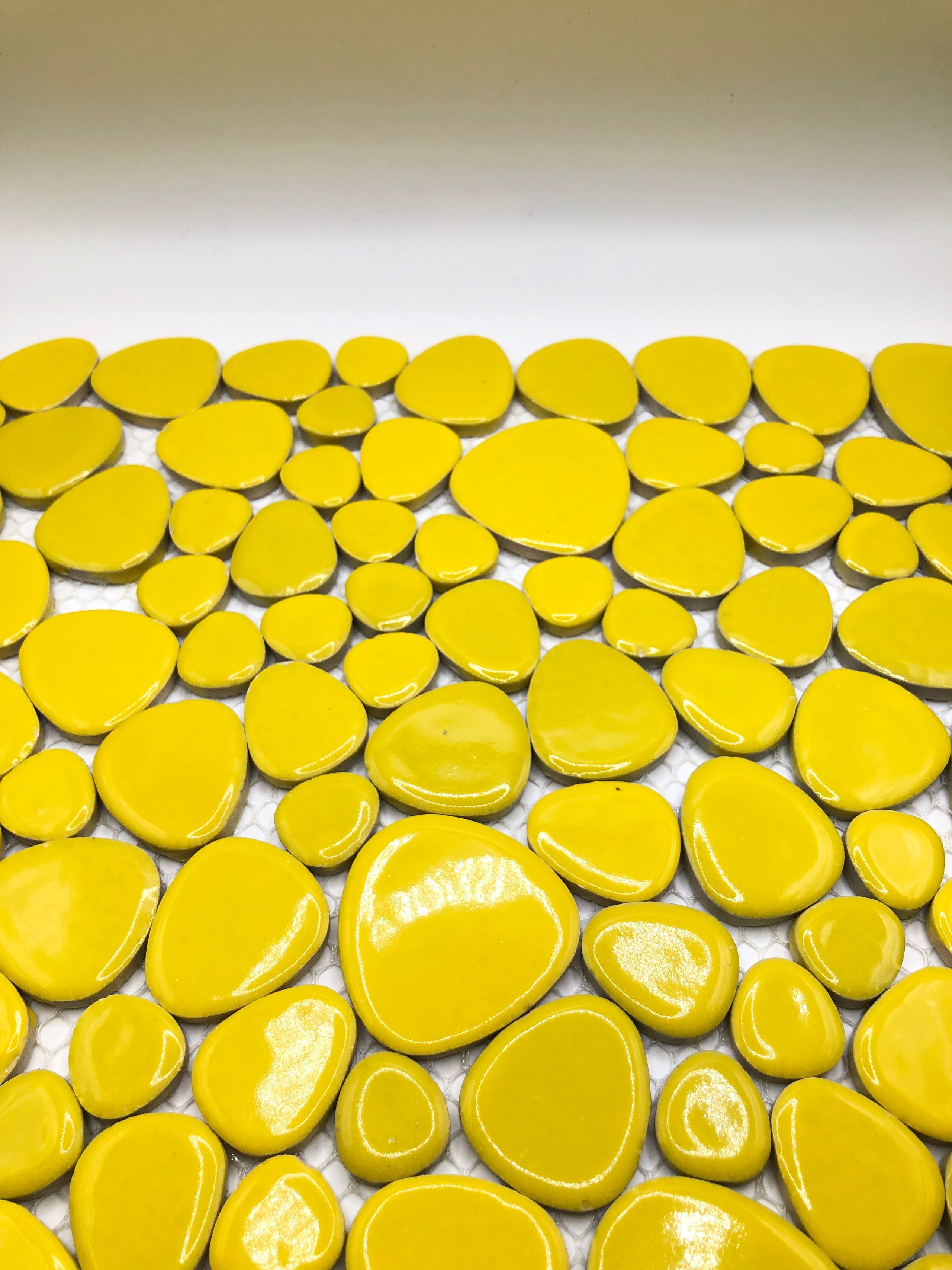Pebble Yellow Ceramic | Perth Mosaic