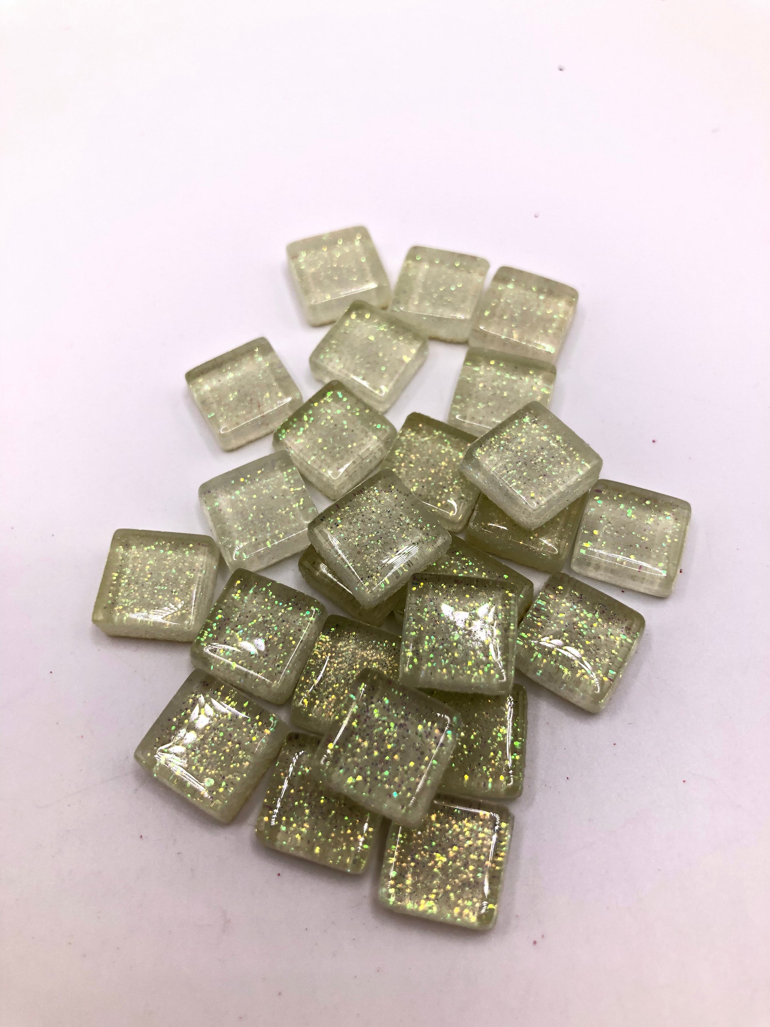 Mini Cream Glitter Glass Perth Mosaic