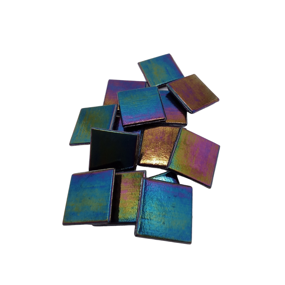 Medium Perlescent Blue Gold Glass | Perth Mosaic