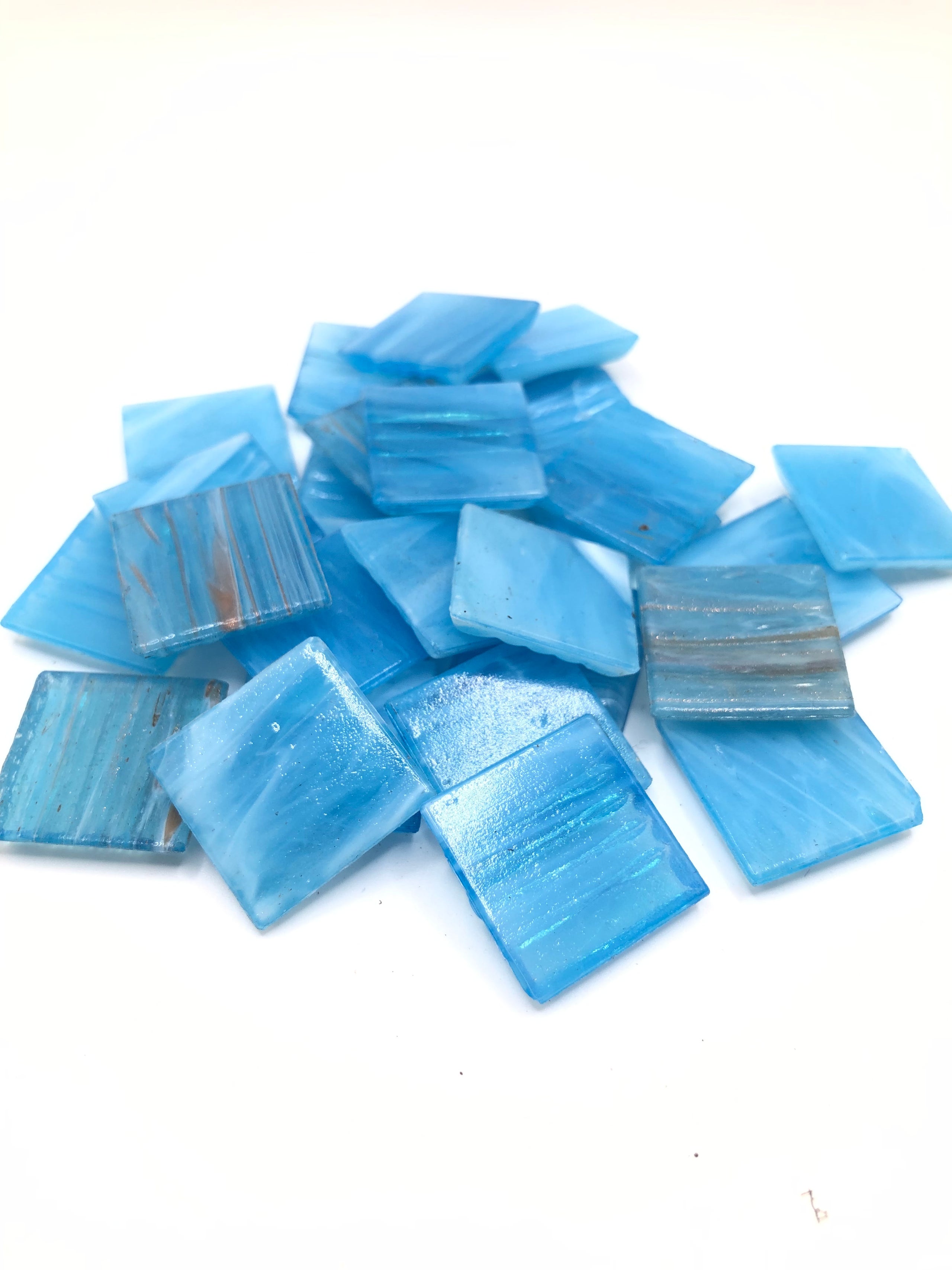 Medium Light Blue Gold Glass | Perth Mosaic