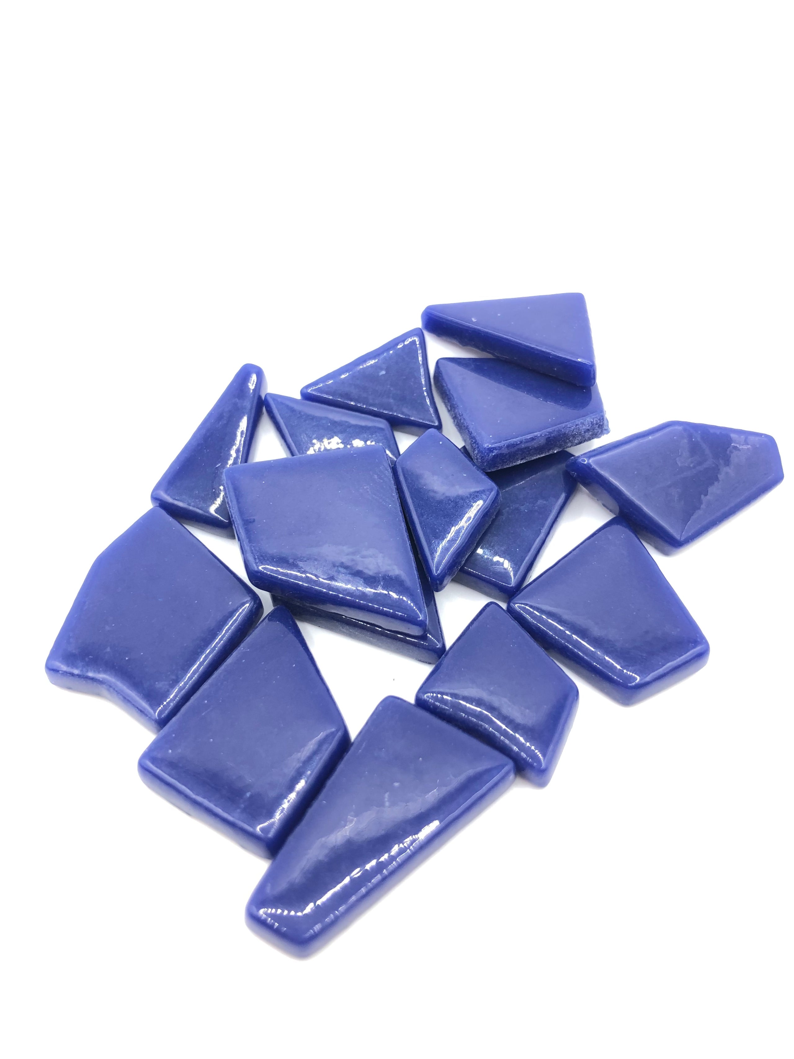 Irregular Dark Blue Glass | Perth Mosaic
