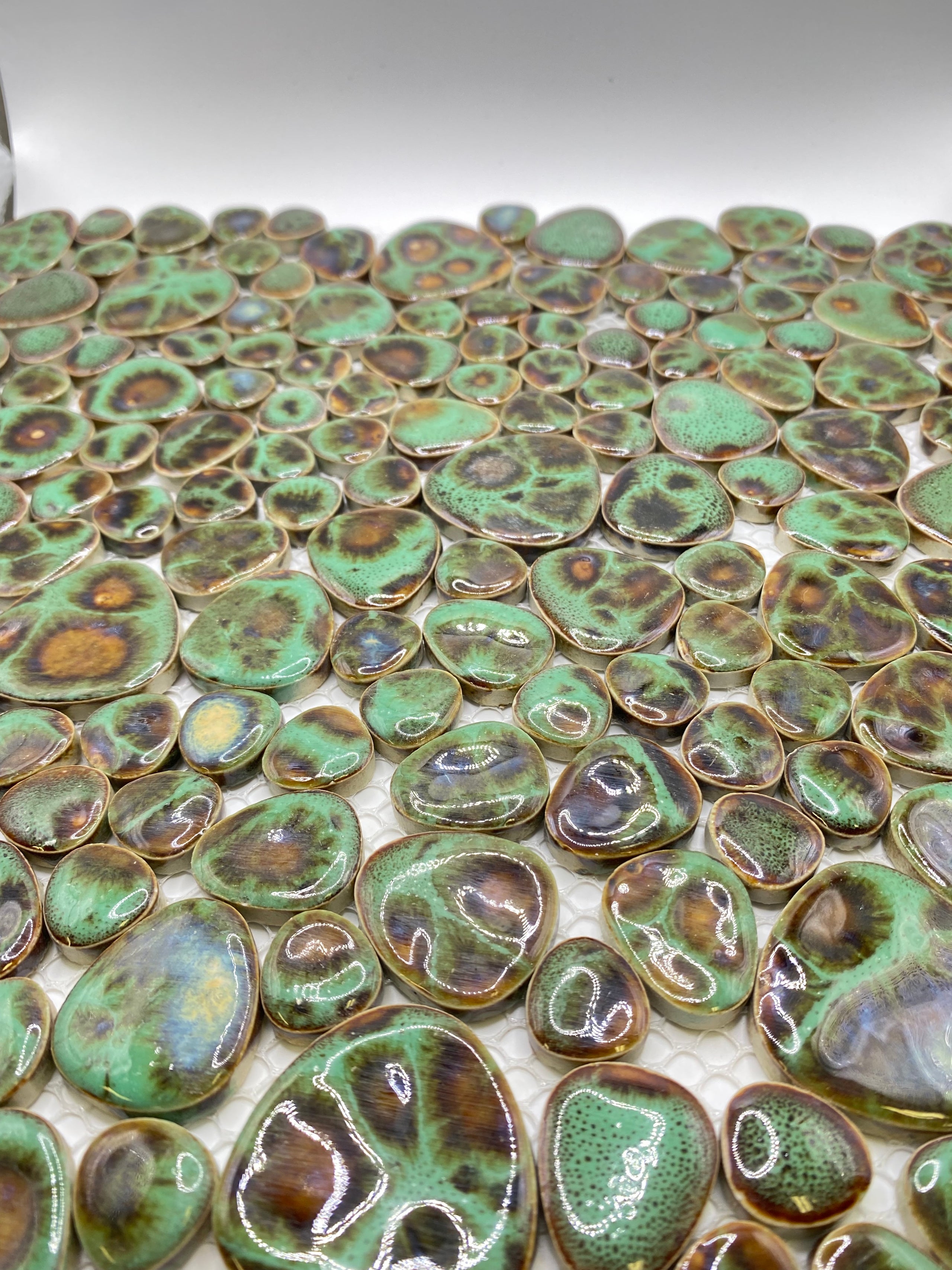 Pebble Aero Mint Ceramic | Perth Mosaic