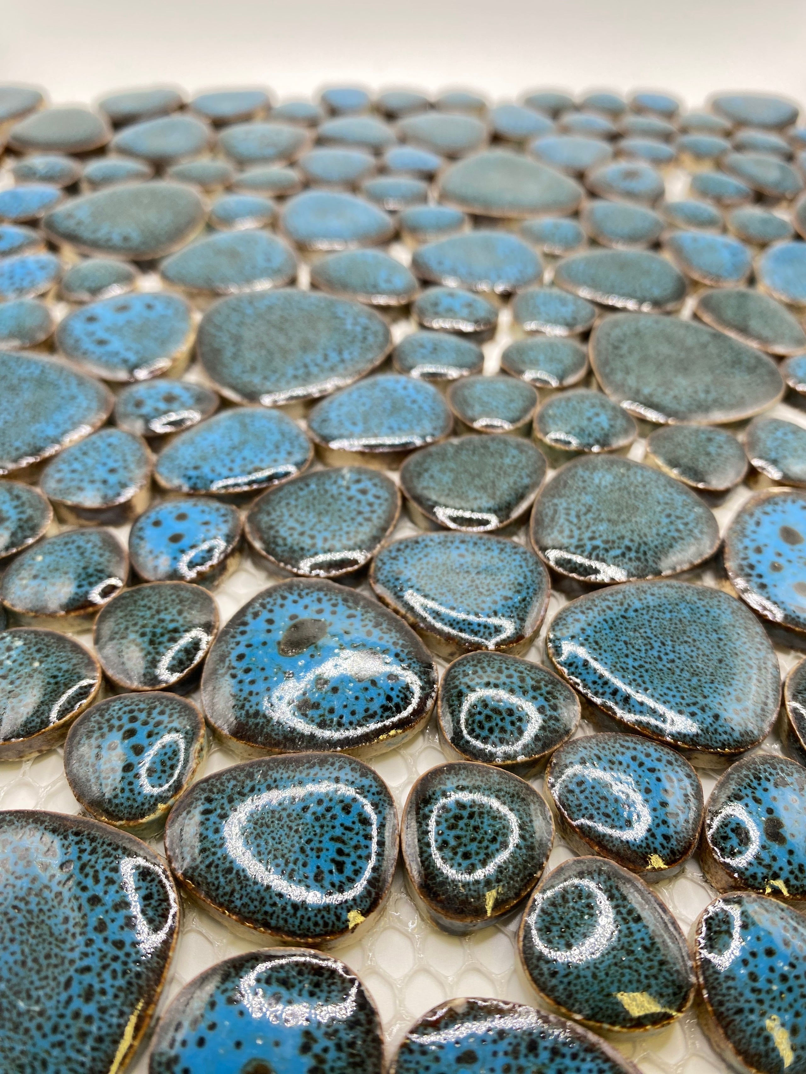 Pebble Blue Spotty Ceramic | Perth Mosaic