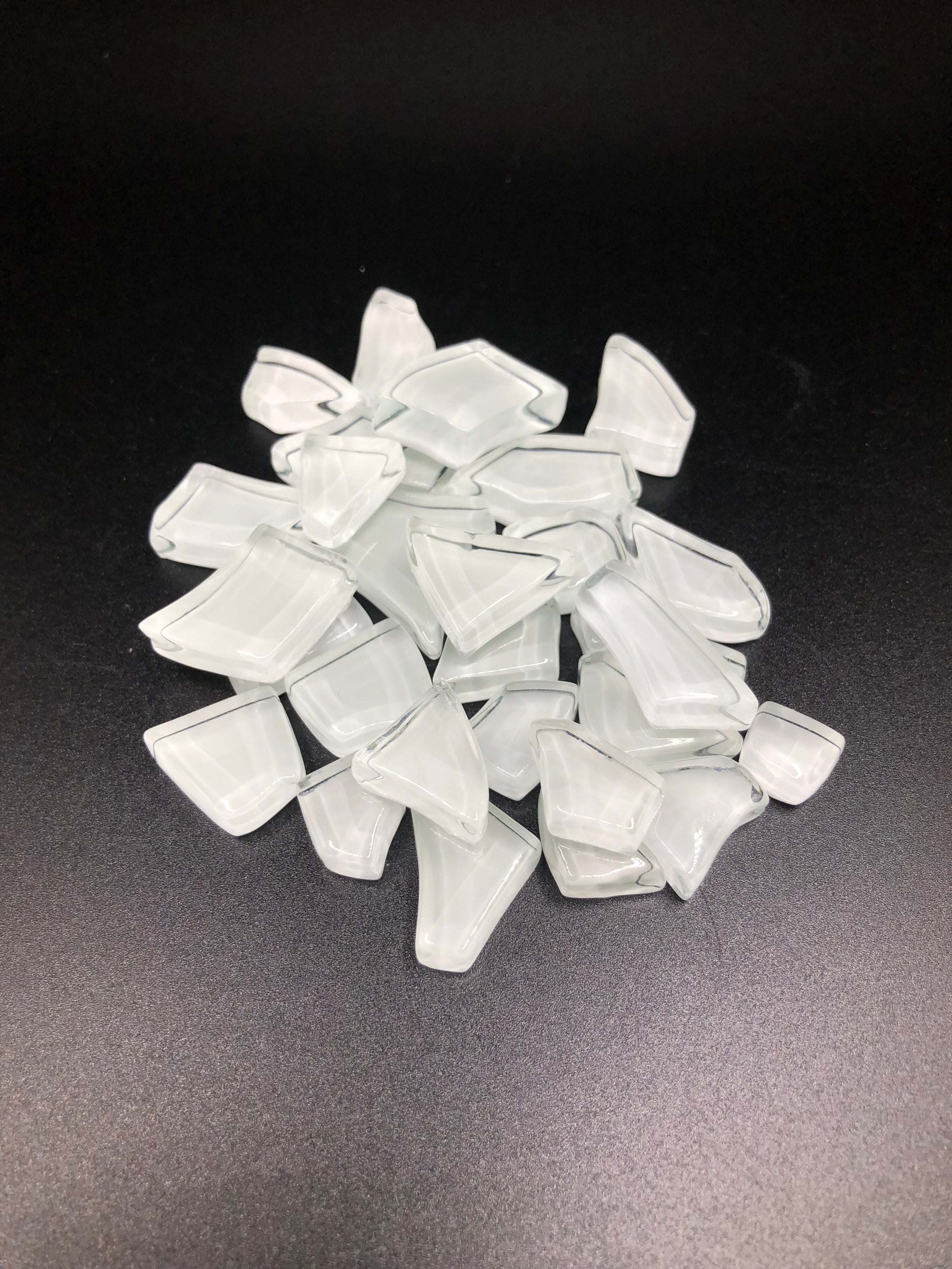 Multi-shape White Glass | Perth Mosaic